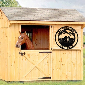 Custom Horse Farm Metal Sign Horse Barn Decor Metal Horse Ranch Sign ...