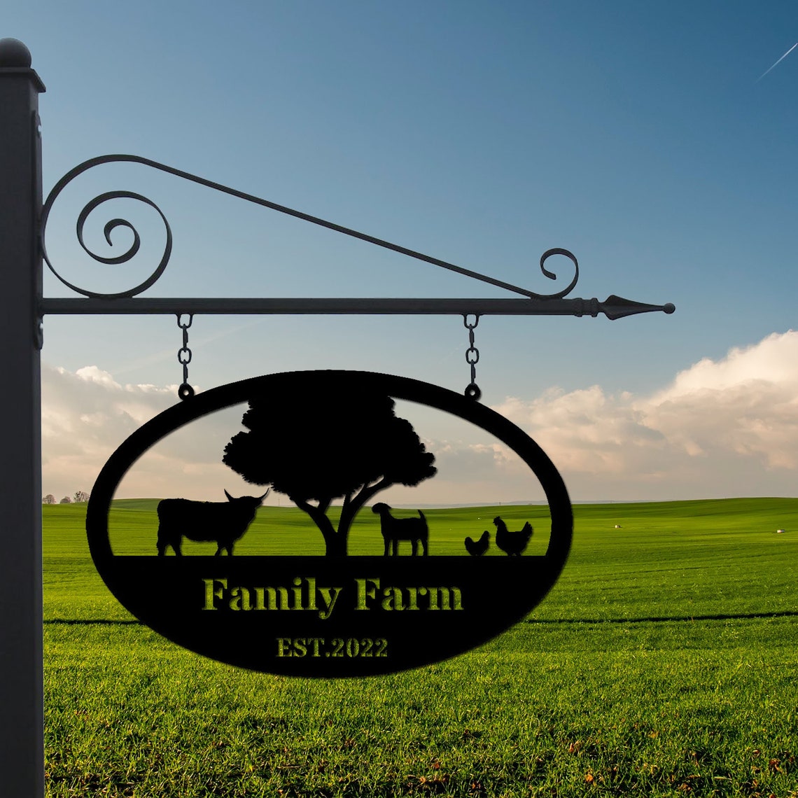 Custom Metal Farmhouse Decor Metal Farm Sign Outdoor Farmhouse Decor ...