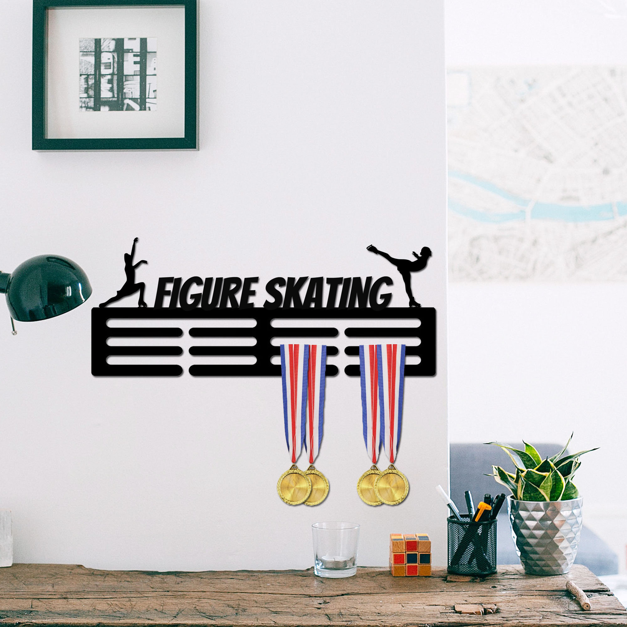 Custom Figure Skating Medal Hanger Figure Skating Medal Holder With ...