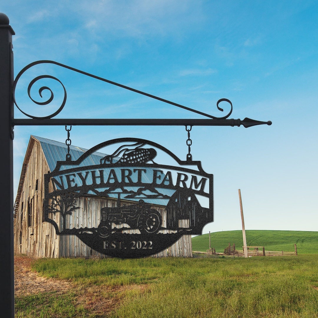Custom Farm Sign Farm Metal Sign Outdoor Farmhouse Decor Metal Ranch ...