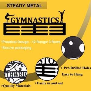 Custom Gymnastics Medal Holder, Medal Hanger, 12 Rungs for Medals ...