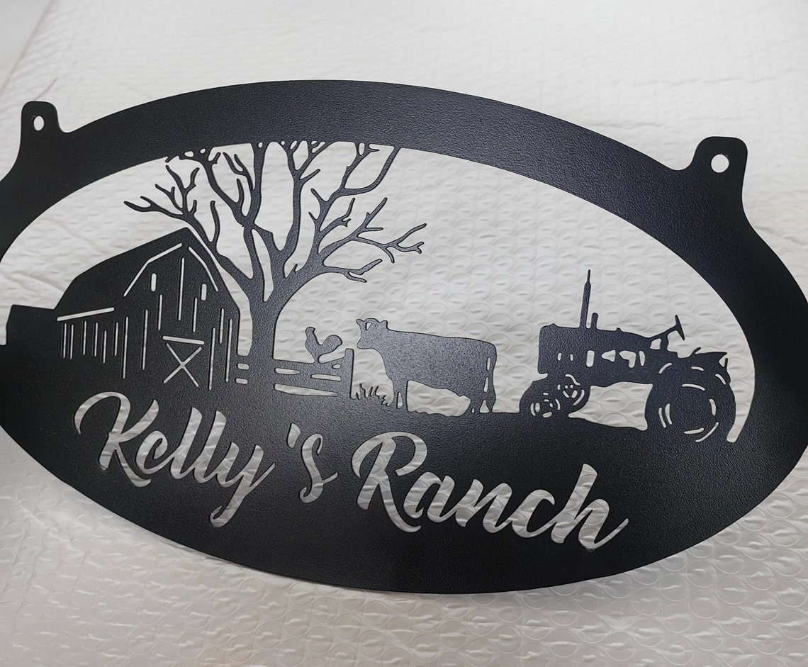 Custom Metal Ranch Sign Metal Barn Sign Name Sign Metal Farm Sign Metal ...
