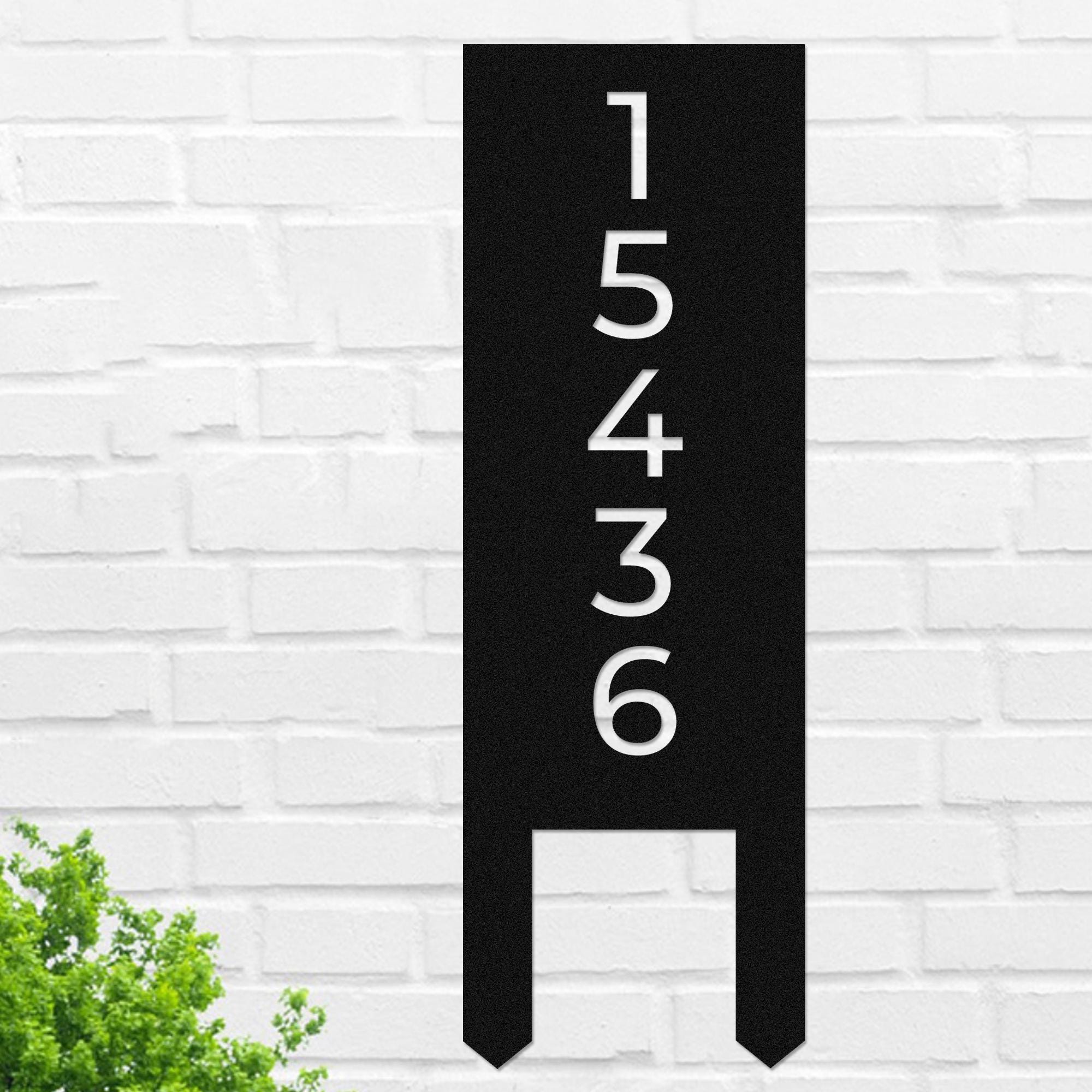 Personalized Metal House Number Yard Sign: Modern Home Address Sign ...