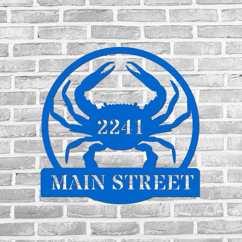 Custom Maryland Crab Metal Wall Art Crab Address Plaque Maryland Crab ...