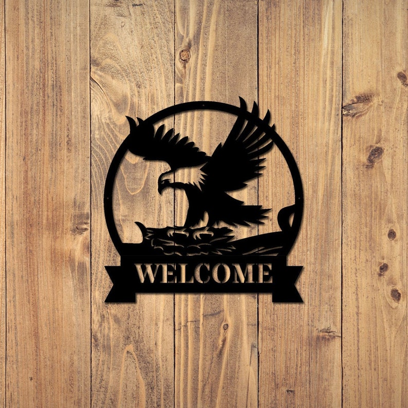 Custom Metal Eagle Sign Personalized Eagle Name Sign Man Cave - Etsy
