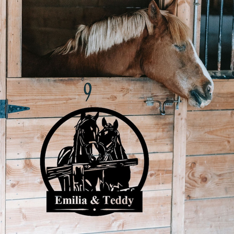 Personalized Horse Sign Horse Stall Sign Horses Farm Metal - Etsy