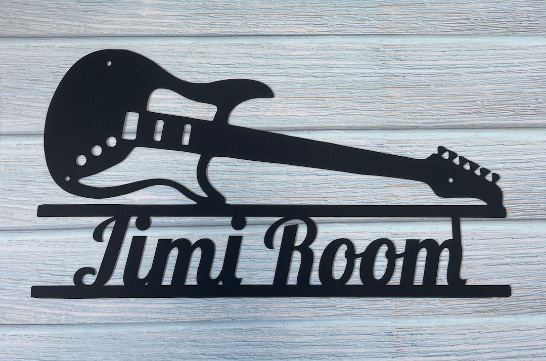 Personalized Metal Sign Guitar Wall Art Custom Wall Decor Birthday Gift ...