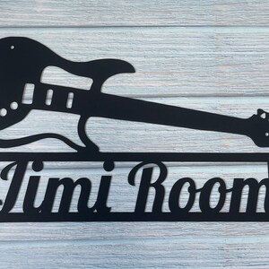 Personalized Metal Sign Guitar Wall Art Custom Wall Decor Birthday Gift ...