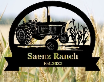 Metal Farm Sign Tractor - Etsy