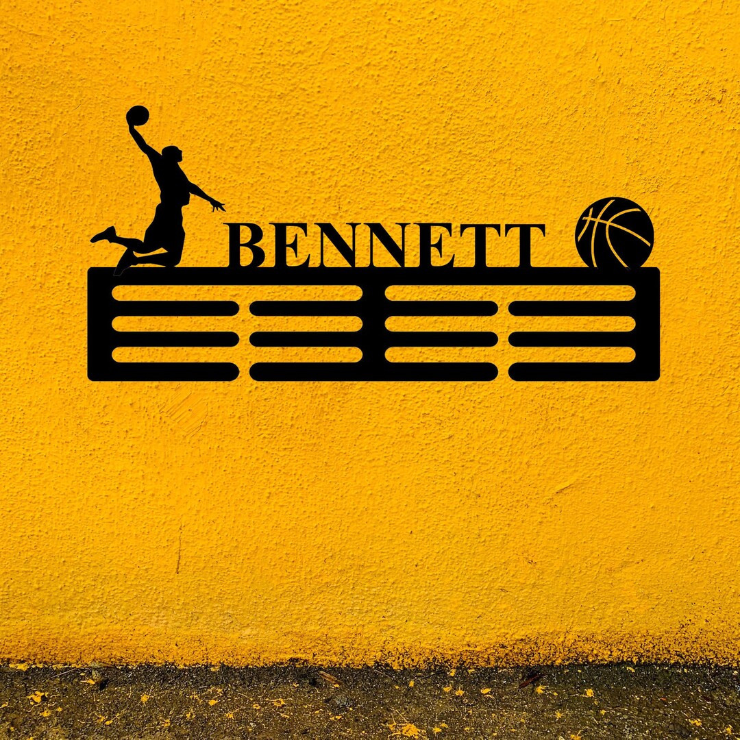 Custom Metal Basketball Medal Holder Basketball Medal Hanger Medal ...