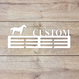 Custom Horse Ribbon Holder Medal Hanger Medal Holder With Name Display ...