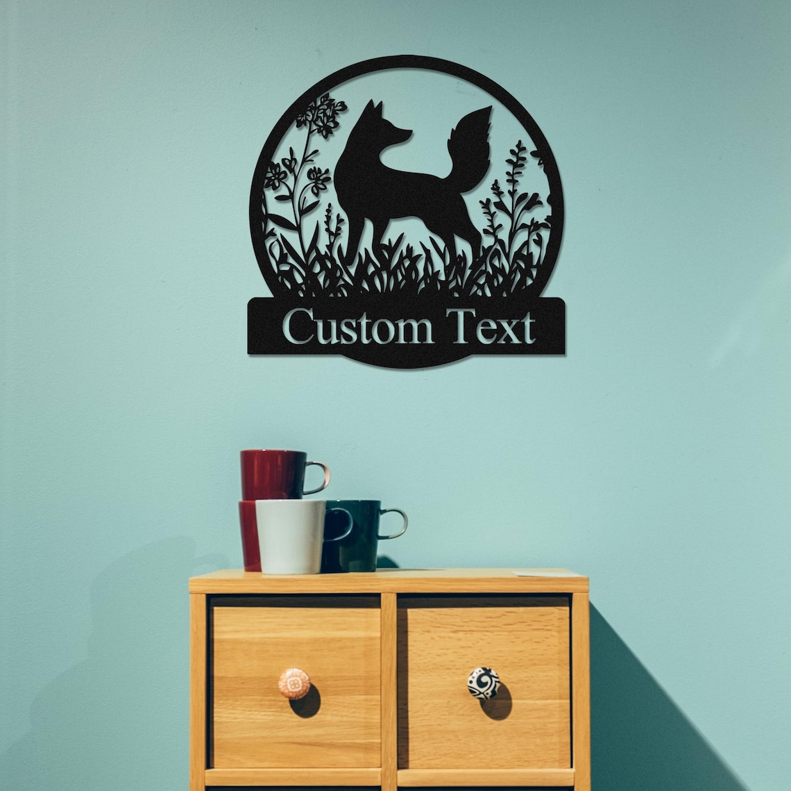 Custom Fox Metal Wall Art: Personalized Fox Den Sign - Etsy