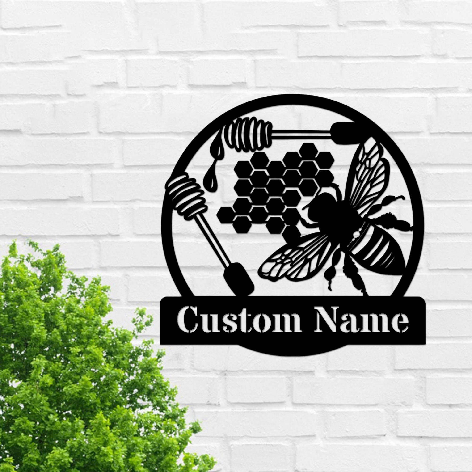 Custom Bee Metal Wall Art Honey Bee Metal Sign Honey Bee Sign - Etsy