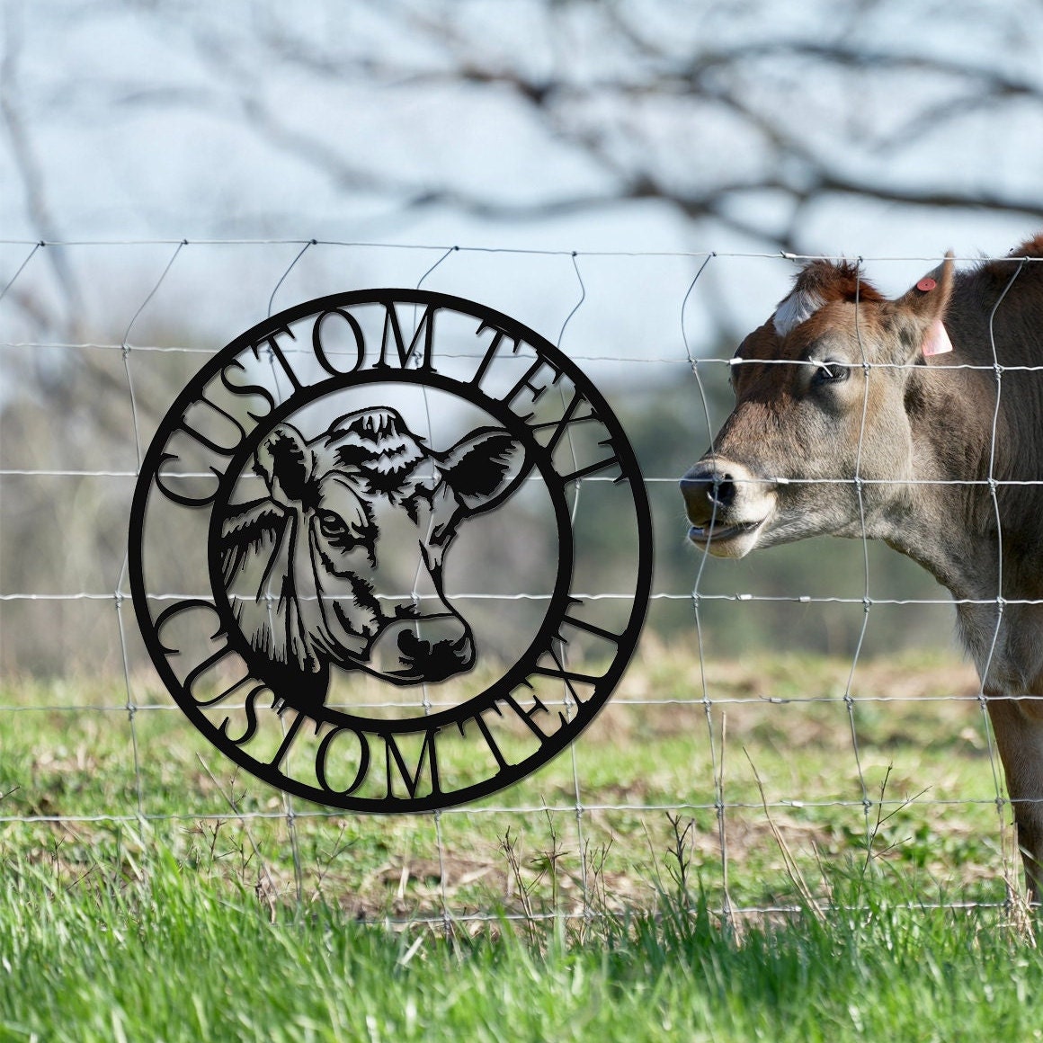 Custom Cow Metal Wall Art Cow Metal Farm Sign Personalized Cow - Etsy