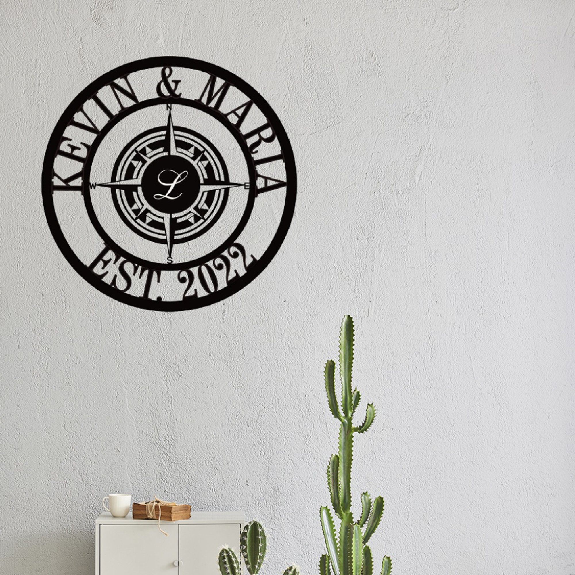 Personalized Compass Metal Sign Compass Metal Wall Art Metal - Etsy