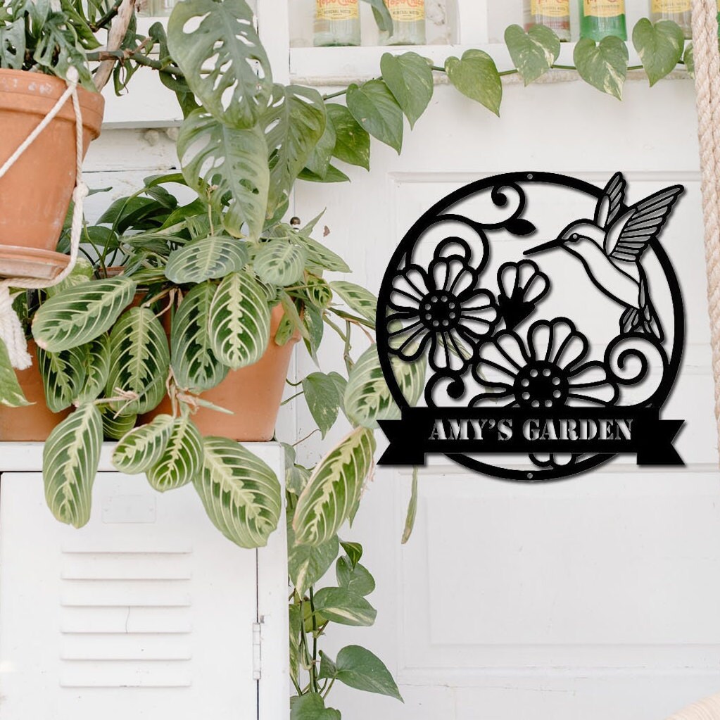 Custom Hummingbird Sign Personalized Hummingbird Metal Name - Etsy