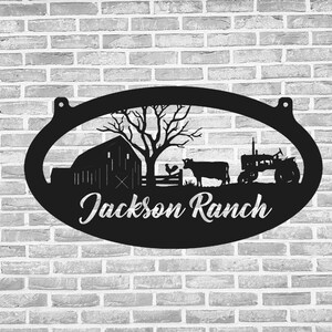 Custom Metal Ranch Sign Metal Barn Sign Name Sign Metal Farm Sign Metal ...