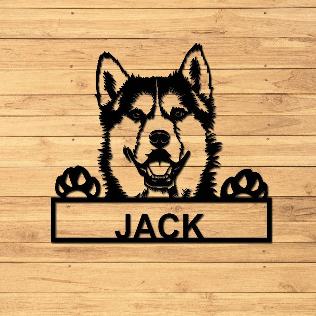 Personalized Siberian Husky Sign Dog Name Sign Siberian Husky Dog Metal ...