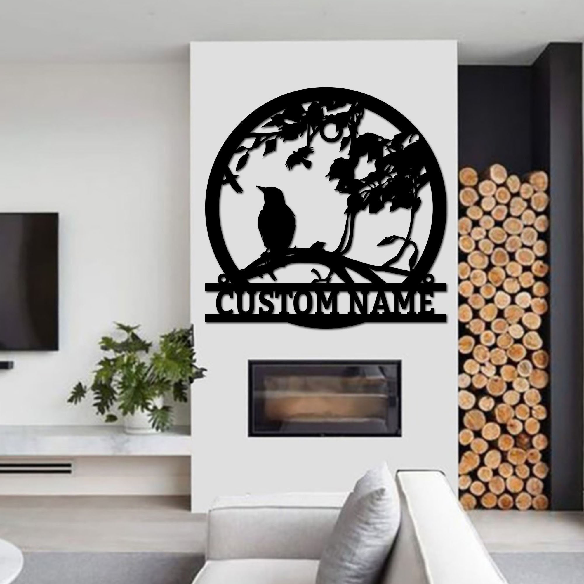 Custom Crow Metal Wall Art Black Crow Name Sign Black Crow - Etsy Canada