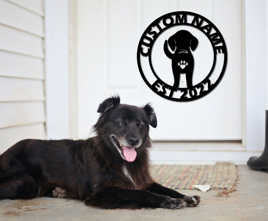 Personalized Dog Name Sign Pet Spot Sign Custom Pet Name Sign Dog Name ...