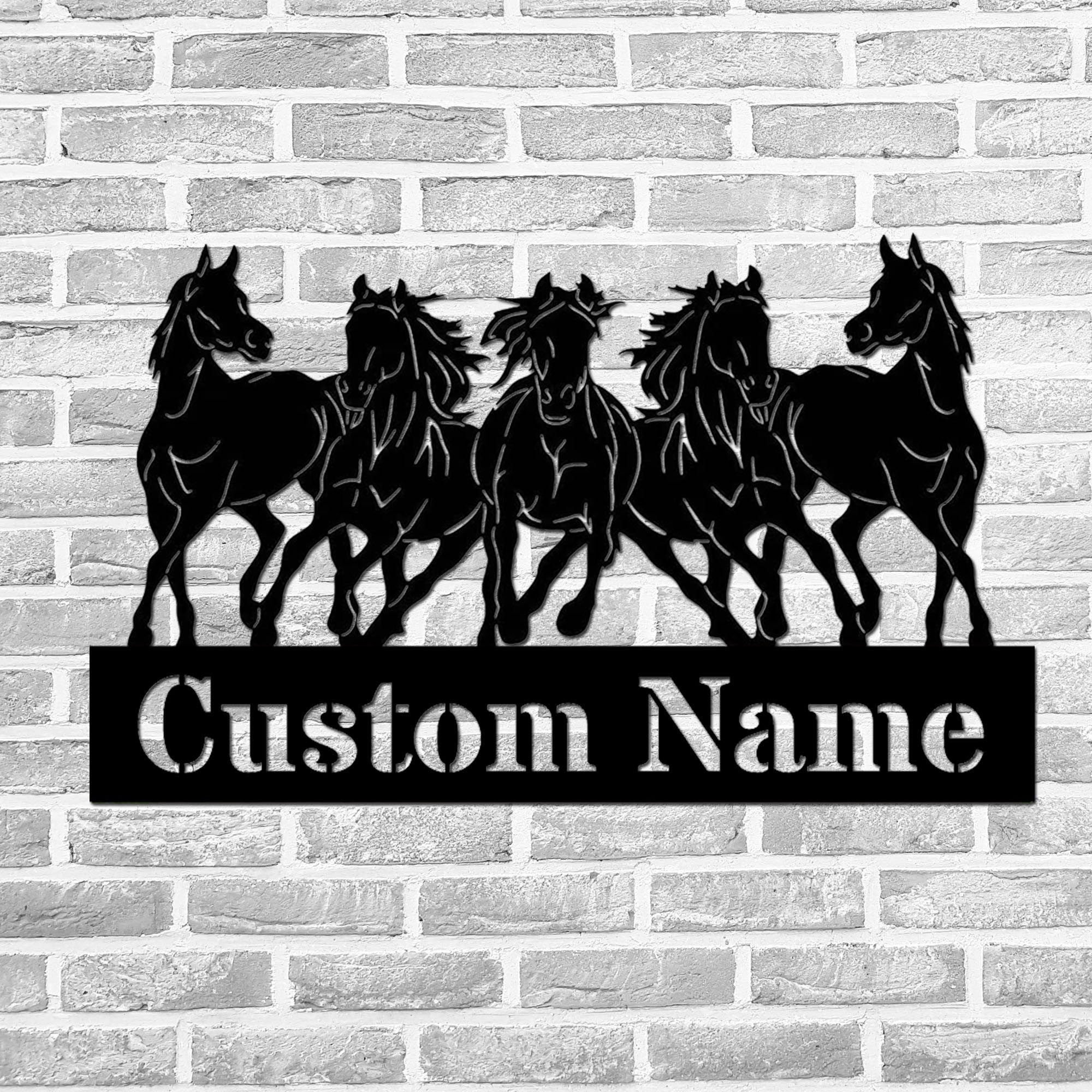 Personalized Horse Metal Wall Decor Metal Horse Sign Barn - Etsy
