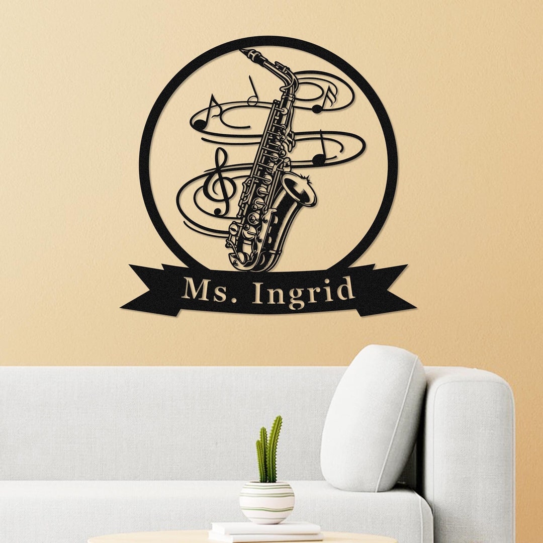 Custom Saxophone Metal Wall Art: Personalized Jazz Decor - Etsy