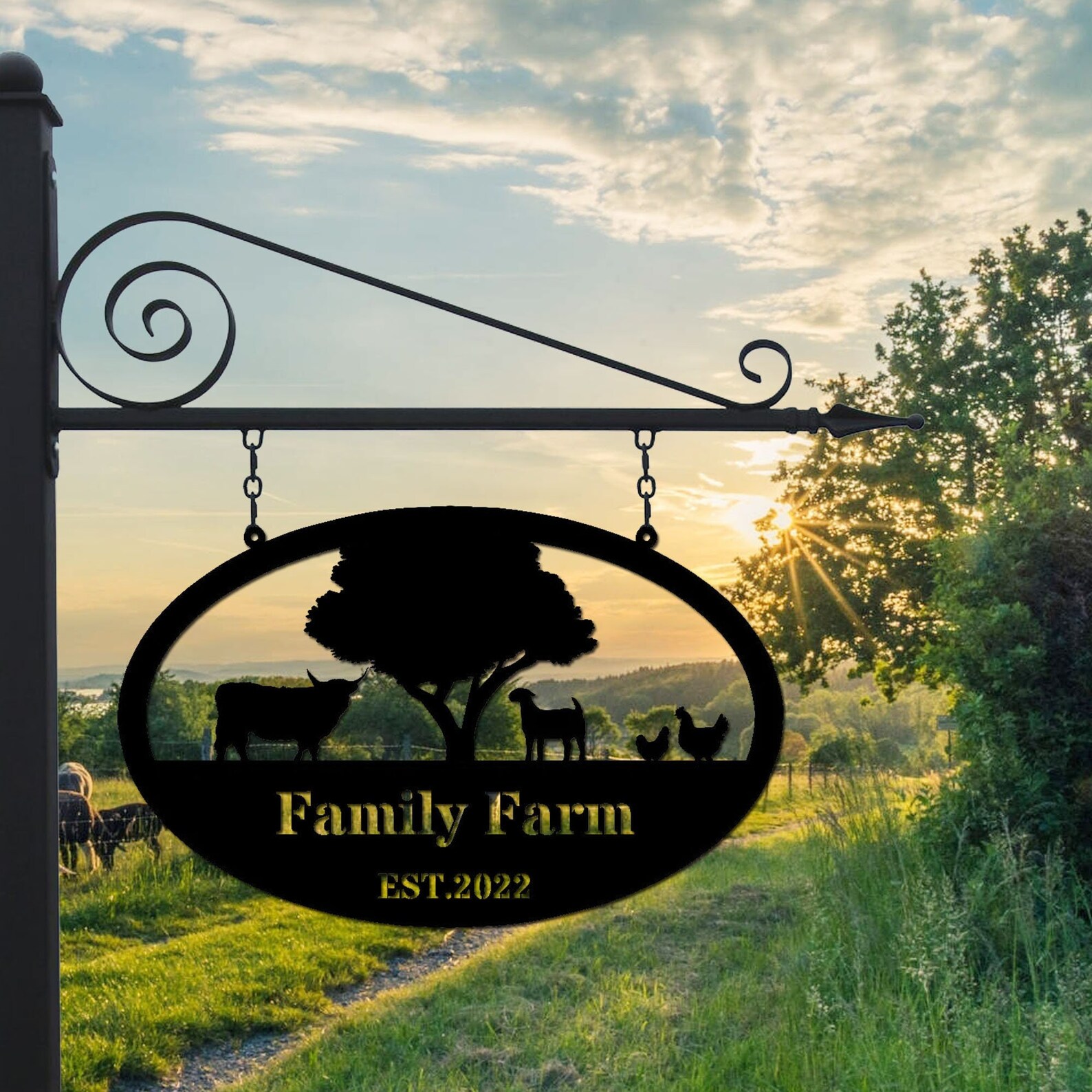 Custom Metal Farmhouse Decor Metal Farm Sign Outdoor Farmhouse - Etsy