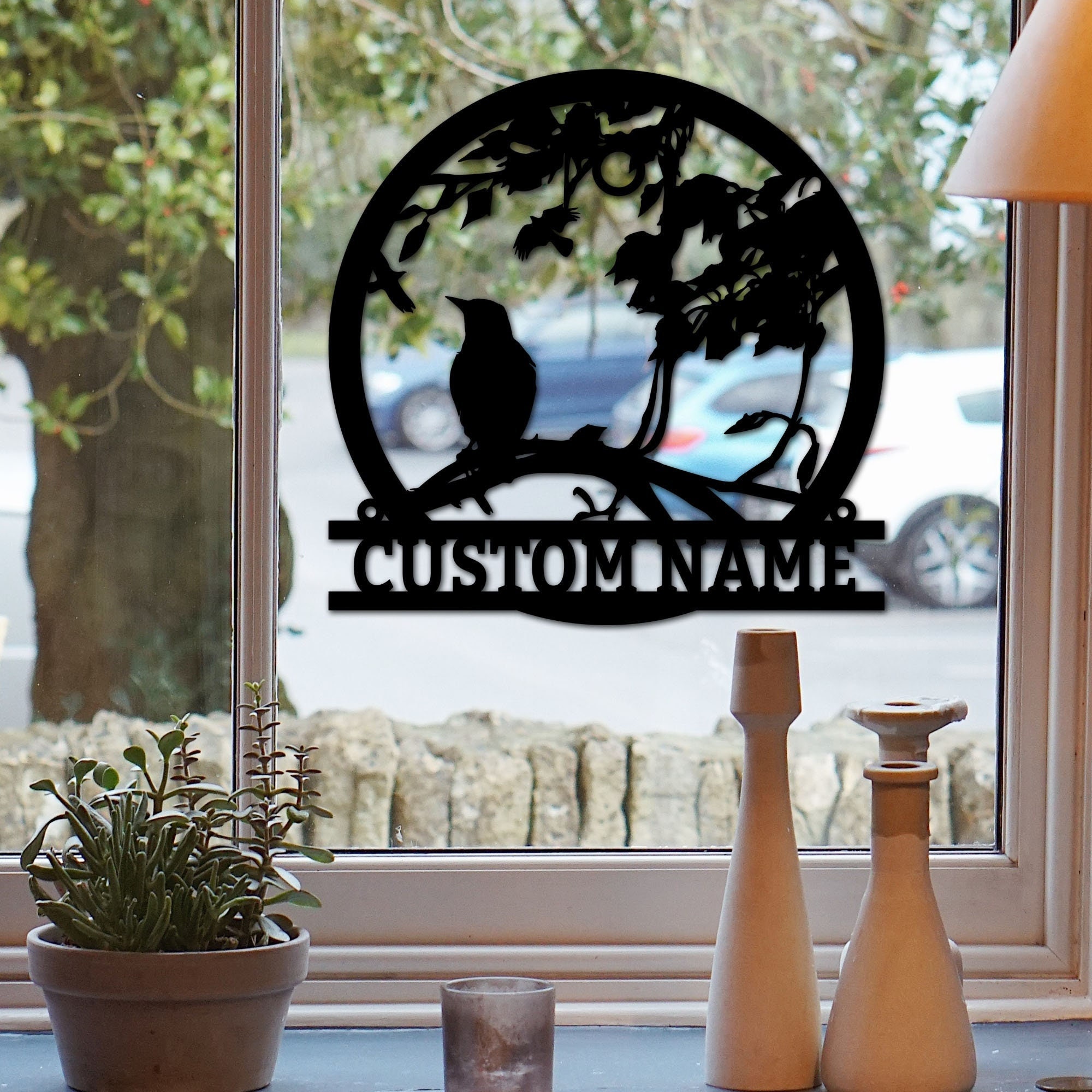 Custom Crow Metal Wall Art Black Crow Name Sign Black Crow - Etsy Canada