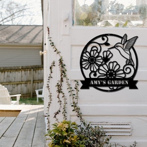 Custom Hummingbird Sign Personalized Hummingbird Metal Name Sign Metal ...