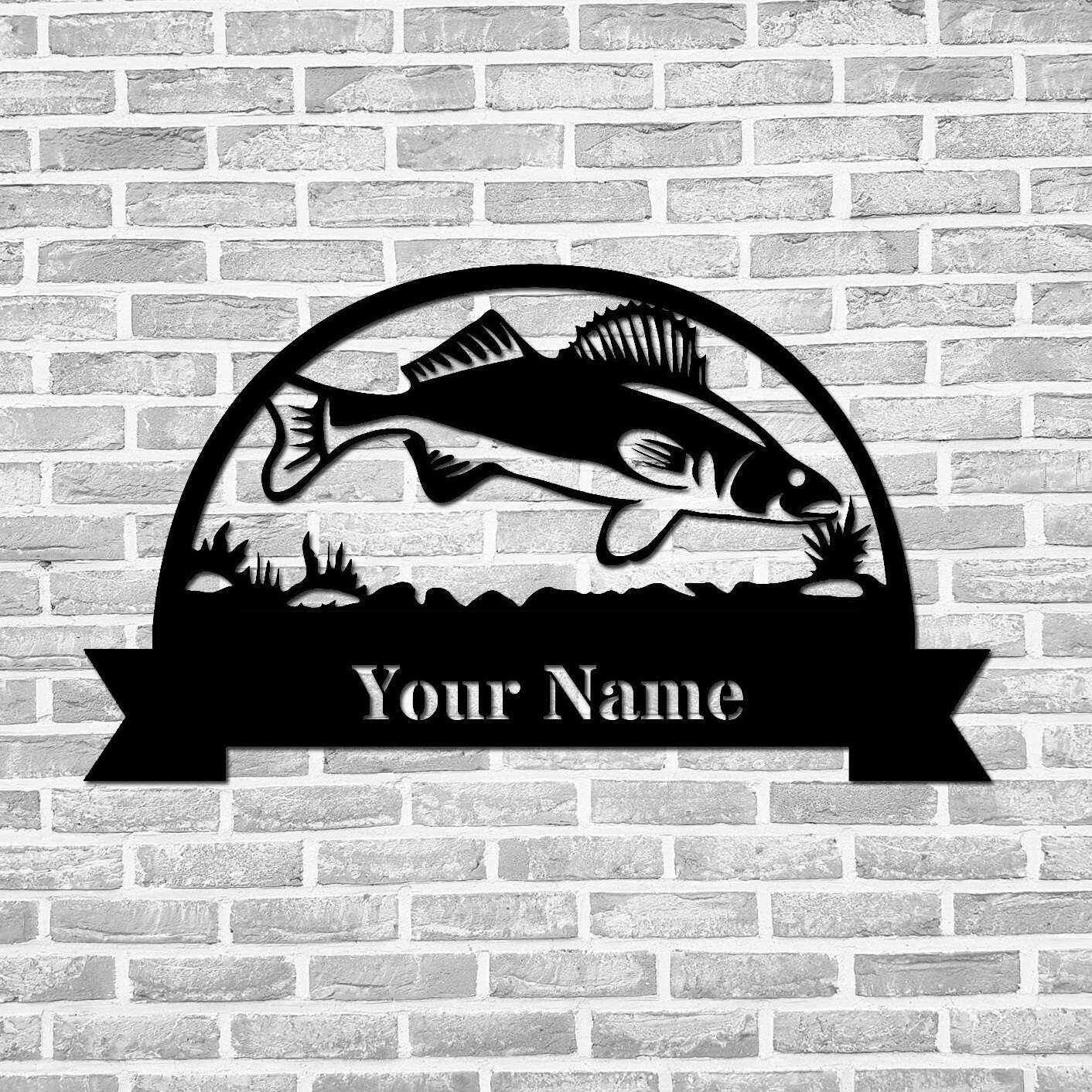 Custom Fish Metal Wall Art Fish Metal Name Sign Metal Trout - Etsy