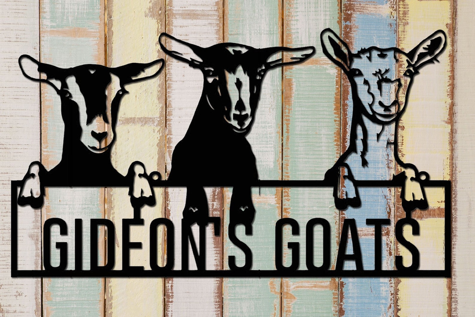Goat Metal Wall Art Custom Goat Sign Personalized Goat Ranch - Etsy
