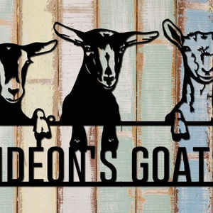 Custom Goat Sign Goat Farm Wall Decor Personalized Goat Ranch Sign Goat ...