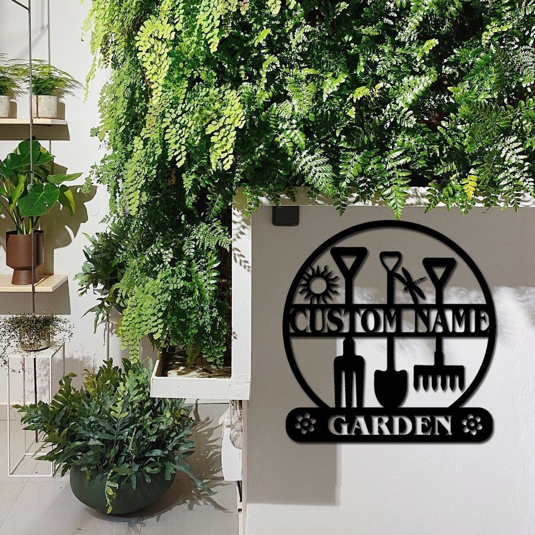 Custom Metal Garden Sign Garden Wall Art Garden Decor Custom Gardener ...