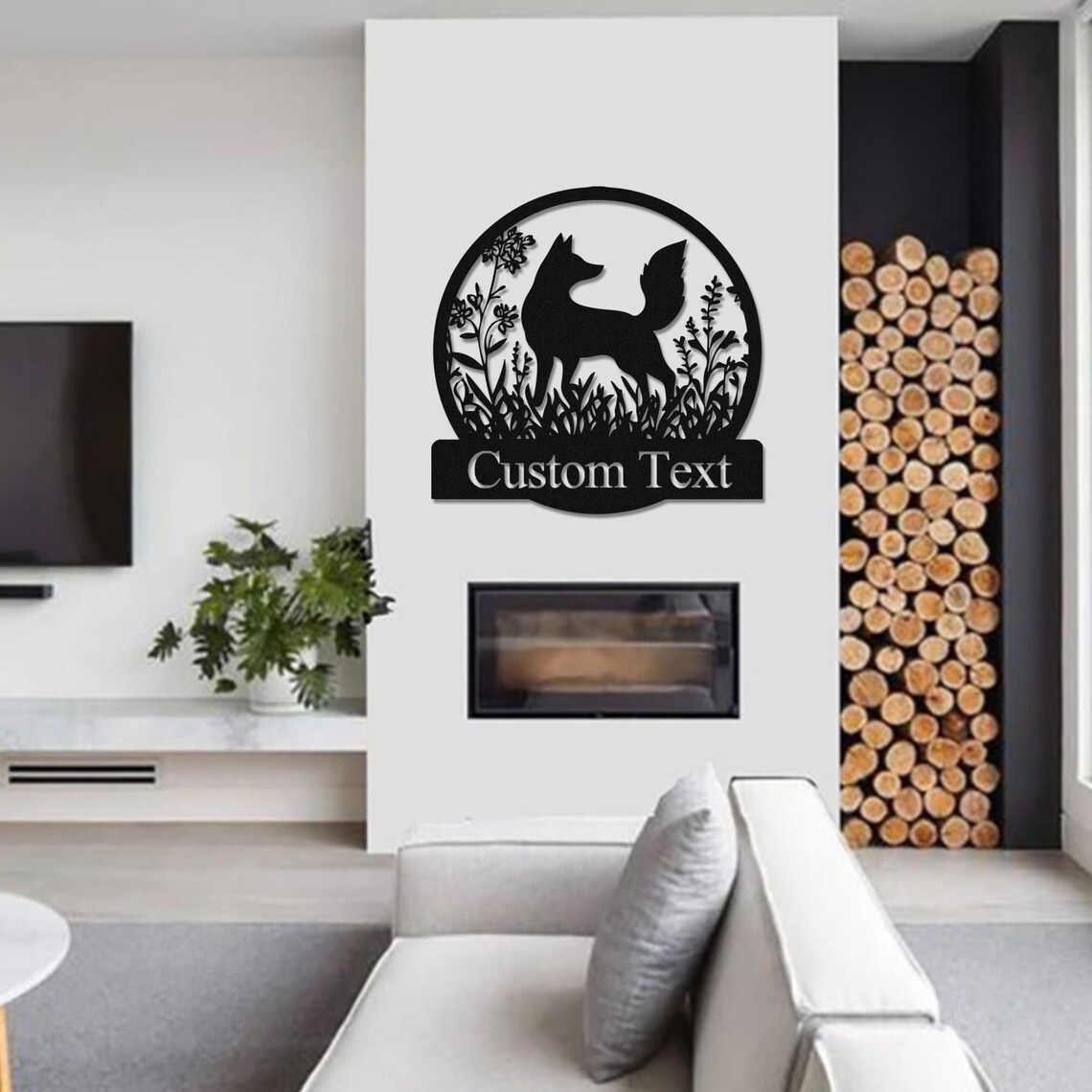 Custom Fox Metal Wall Art: Personalized Fox Den Sign - Etsy