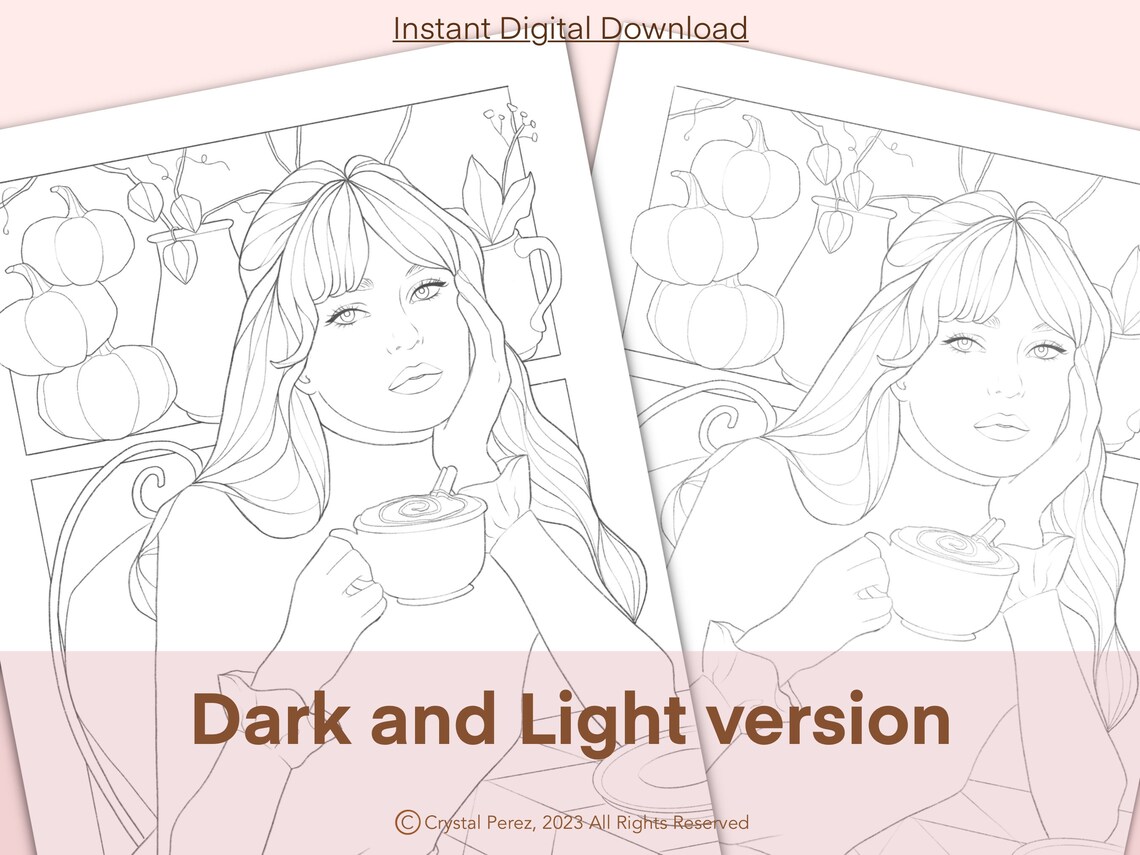 Pumpkin Spice Latte Printable Coloring Page Digital Download - Etsy