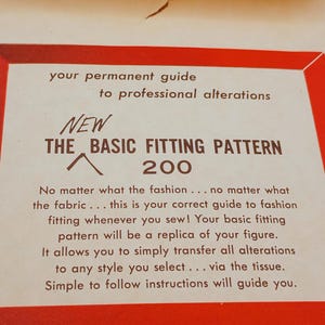 Vintage 1950s Basic Fitting Dress Pattern - Butterick 200 - Sloper or ...