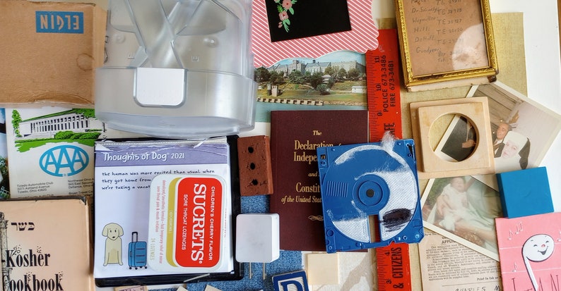 Assemblage Lot: 50+ RECTANGLE/SQUARE Found Objects, Some Vintage, for ...