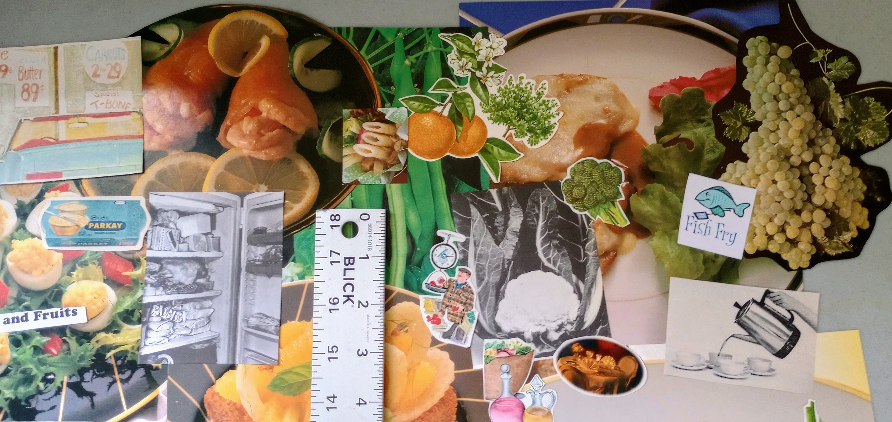 FOOD, DRINK, COOKING, Dining 5 Collage Cutout Bundle Pack: 50 Cutout ...