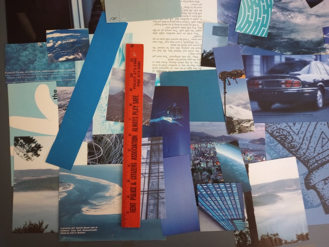 BLUE Collage Cutout Pack: 50+ Cutout Vintage Images for Mixed Media ...