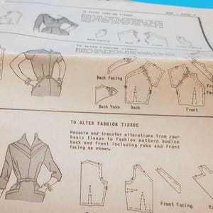 Vintage 1950s Basic Fitting Dress Pattern - Butterick 200 - Sloper or ...
