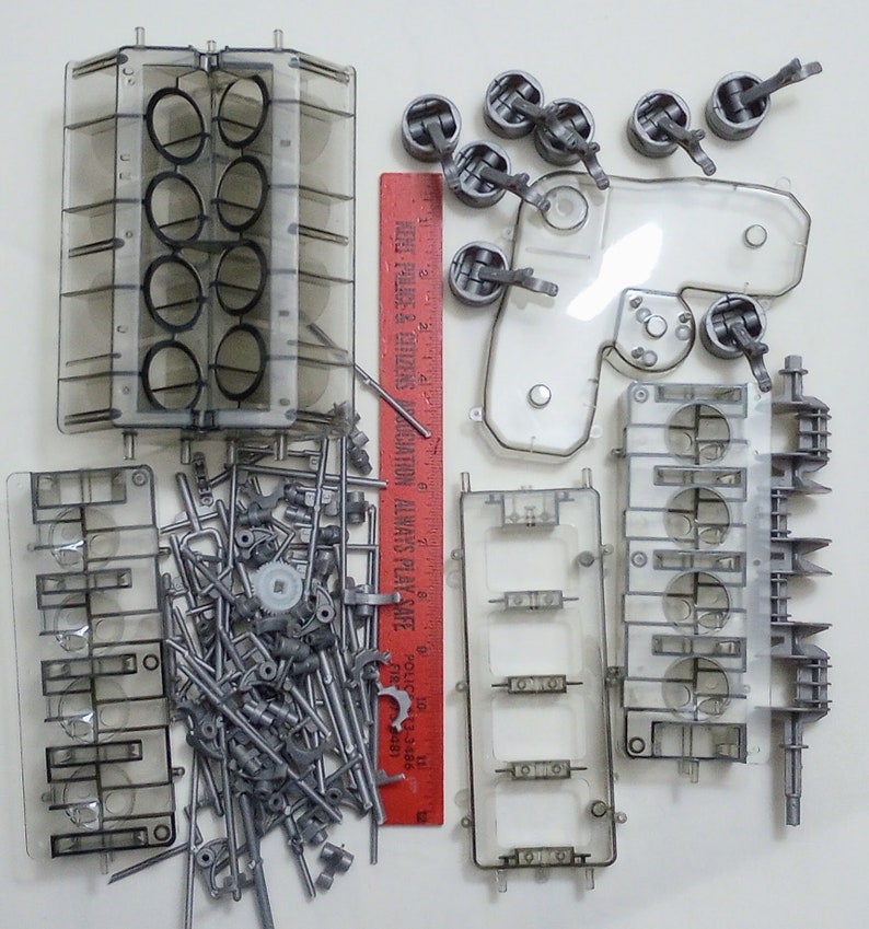 Plastic Model Parts and Sprue for Assemblage, Collage, or Kitbashing ...