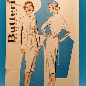 Vintage 1950s Basic Fitting Dress Pattern - Butterick 200 - Sloper or ...