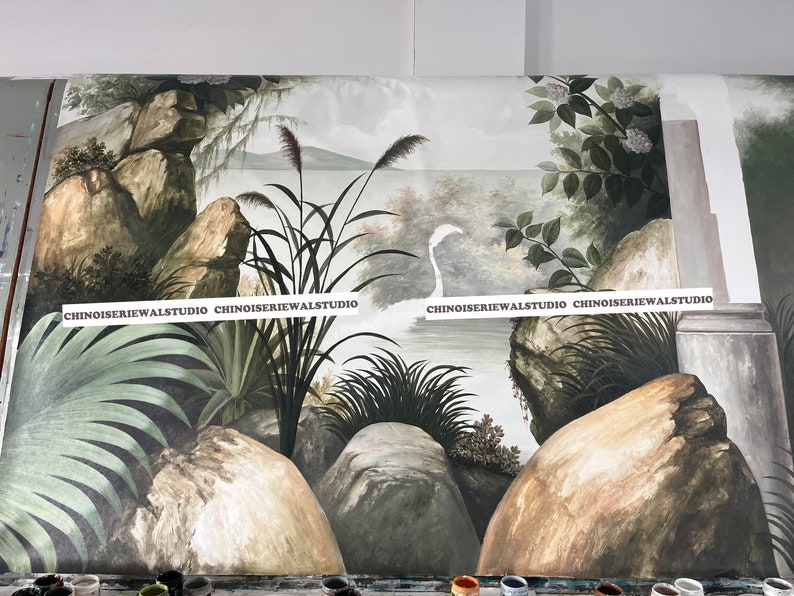 Panoramic Wallpaper Panoramic Murals Handpainted Artworks on Scenic ...