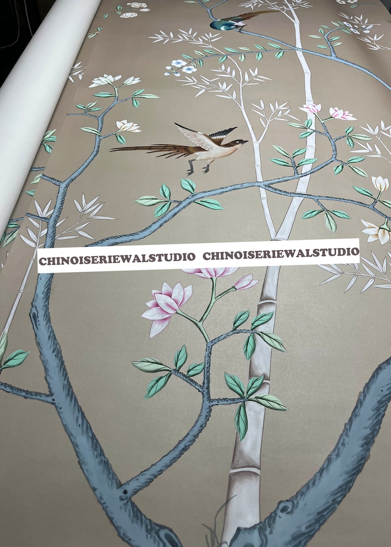 Chinoiserie Murals Chinoiserie Panels Hand Painted Wallpapers - Etsy