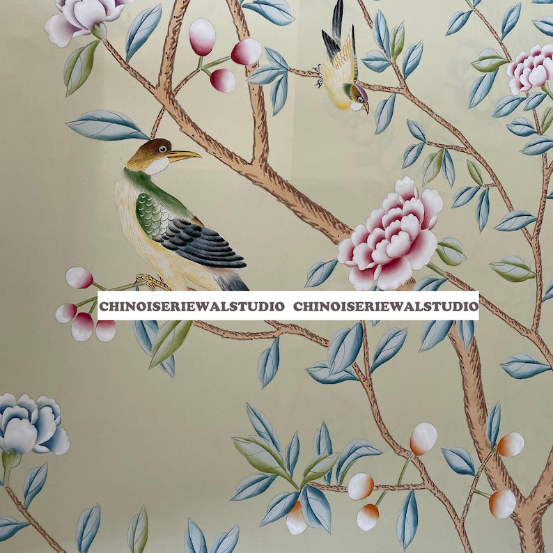 Chinoiserie Wallpapers Chinoiserie Panels Hand Painted - Etsy