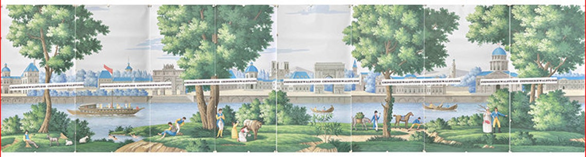 Landscape Panoramic Murals Hand Painted Wallpapers on Scenic - Accept ...