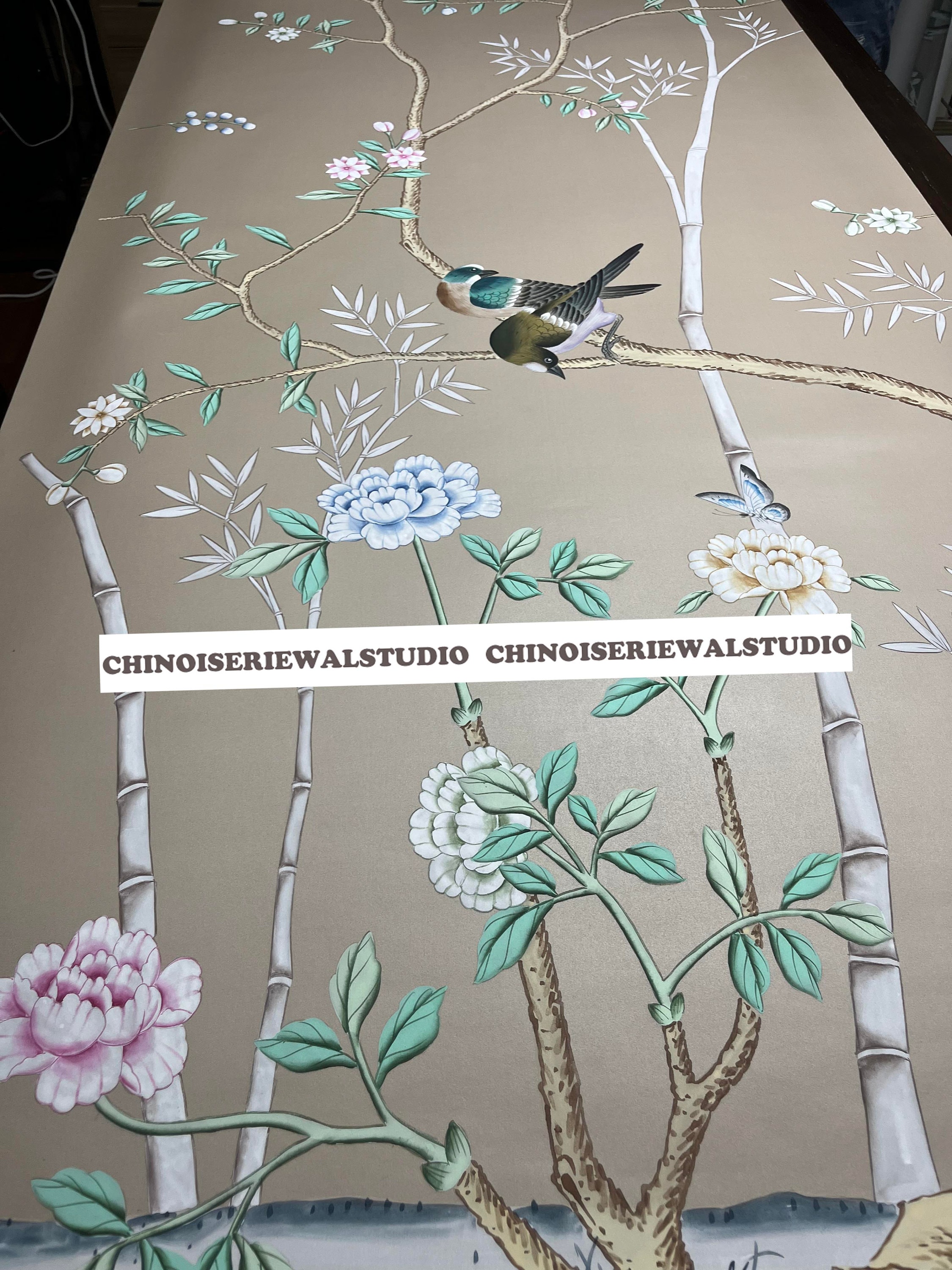 Chinoiserie Murals Chinoiserie Panels Hand Painted Wallpapers - Etsy