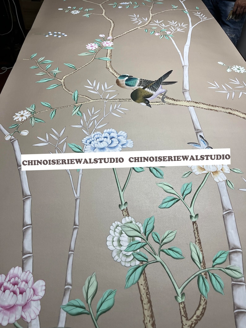 Chinoiserie Murals Chinoiserie Panels Hand Painted Wallpapers - Etsy