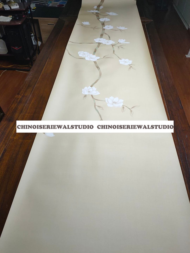 Magnolia Wallpapers Hand Painted Artworks on Silk | Bedroom Wallpaper ...