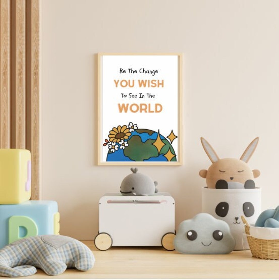 Positive Print, Kids Motivation Poster, Kids Bedroom Wall Art ...